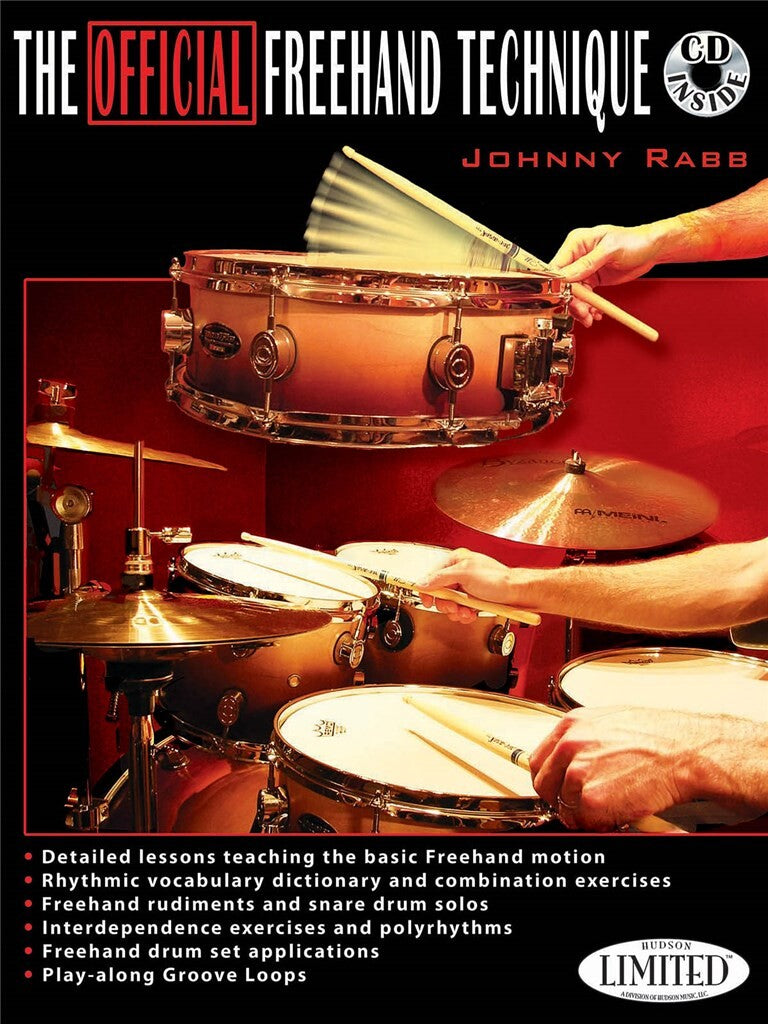 OFFICIAL FREEHAND TECHNIQUE + CD DRUMS RABB JOHNNY – F-Musiikki